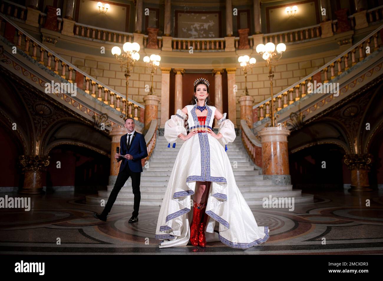 Miss Universe contestant Carmina Olimpia Cotfas of Romania poses ...
