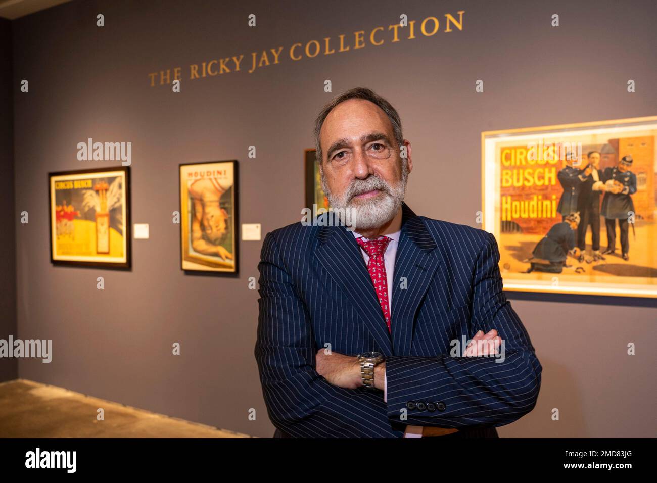 Sotheby's Senior Vice President Selby Kiffer poses in front of posters ...