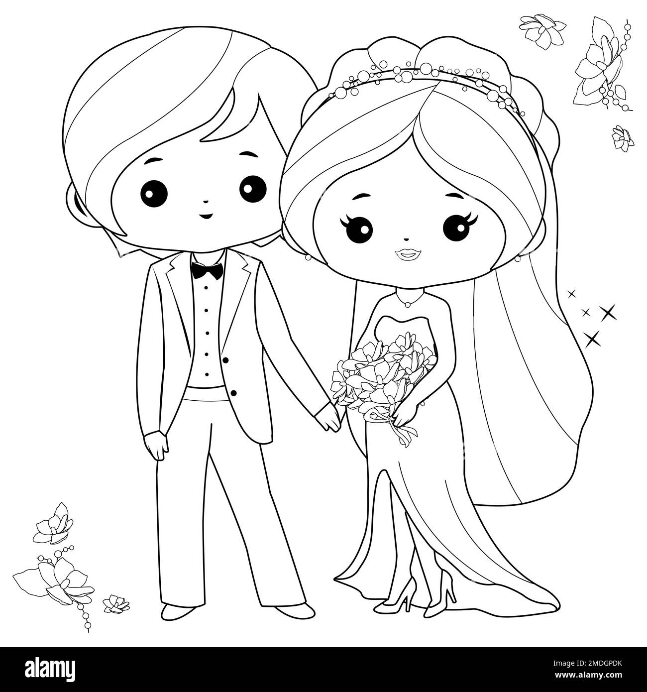 Pagina Da Colorare Sposa
