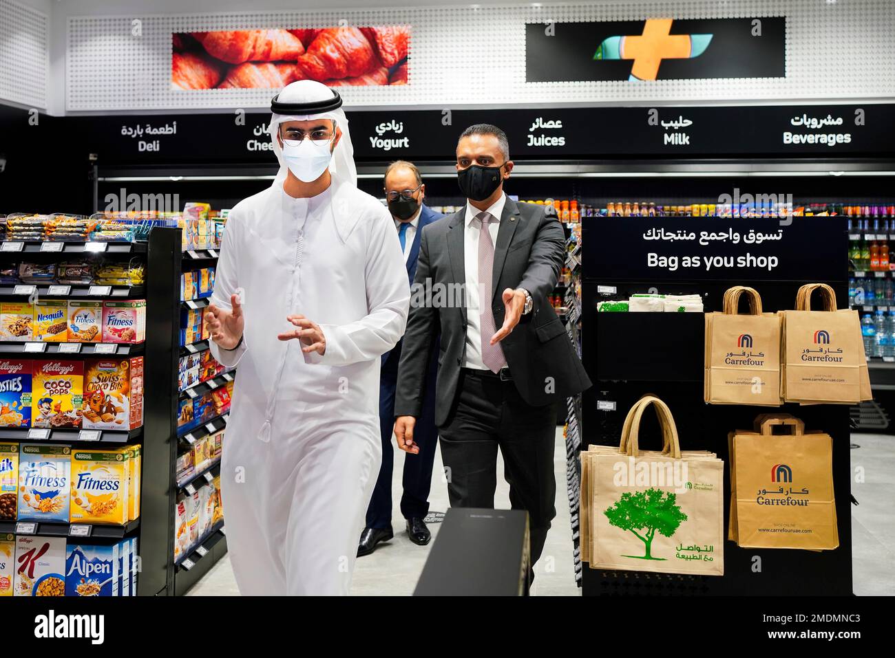 From left, Emirati Minister of State for Artificial Intelligence Omar ...