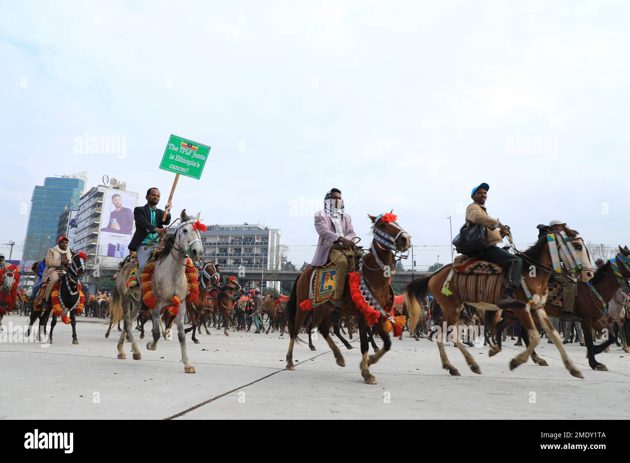 Thousands of Ethiopian from the capital, Addis Ababa and the environs ...