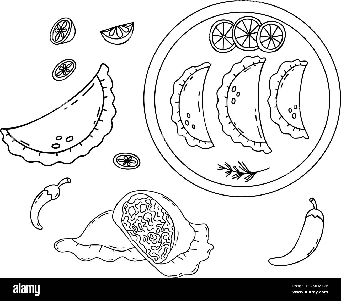 Empanada fritte Foto e Immagini Stock in Bianco e Nero - Alamy