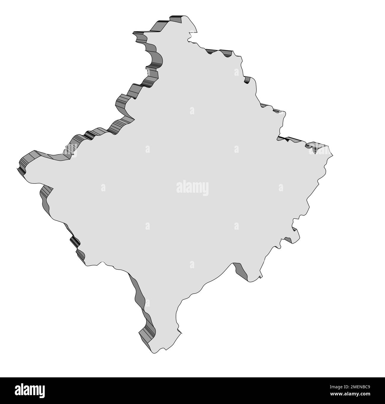Mappa kosovo 3d Foto e Immagini Stock in Bianco e Nero - Alamy