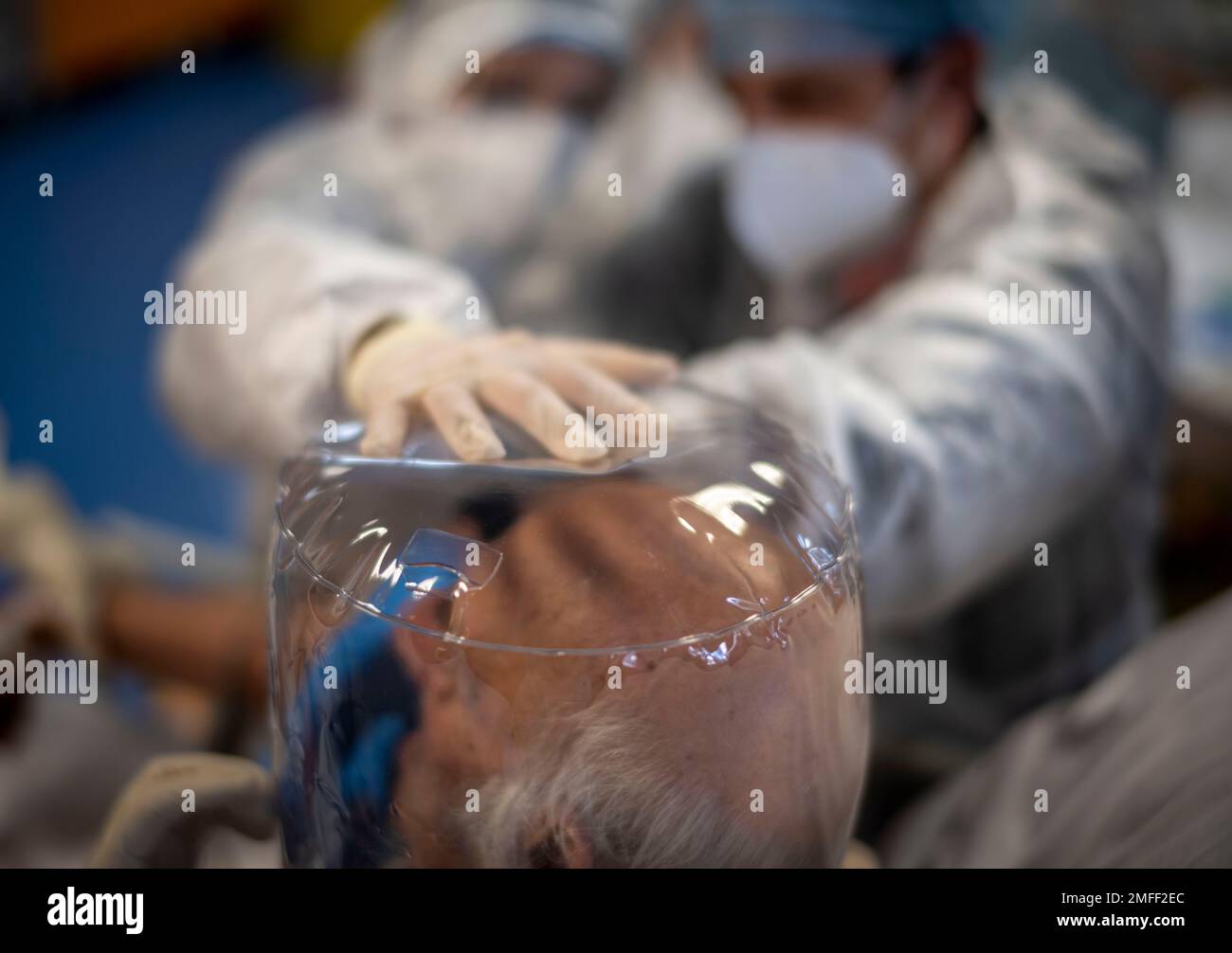 Head nurse Mirco Perruzza, left, flanked by Dr. Fabio Pierceccante ...