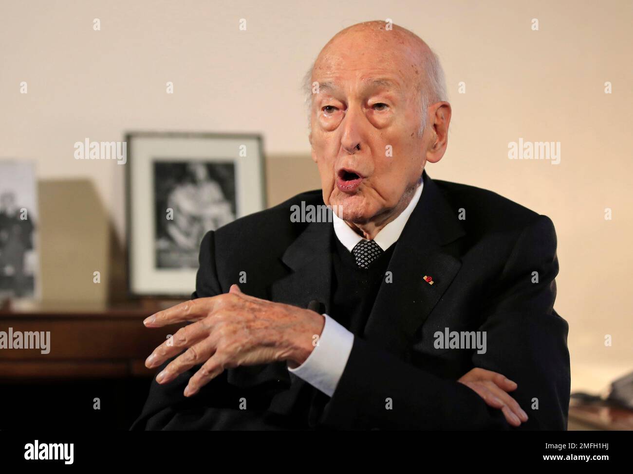 FILE - In this Jan. 30, 2020 file photo, former French President Valery ...