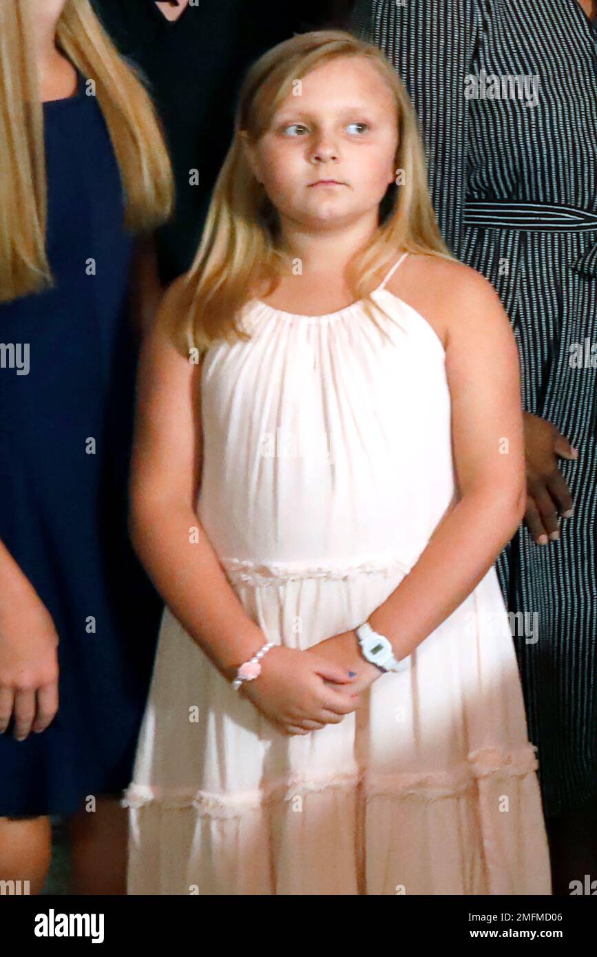 Maddie Reeves, waits for her father, Mississippi Republican Gov. Tate ...