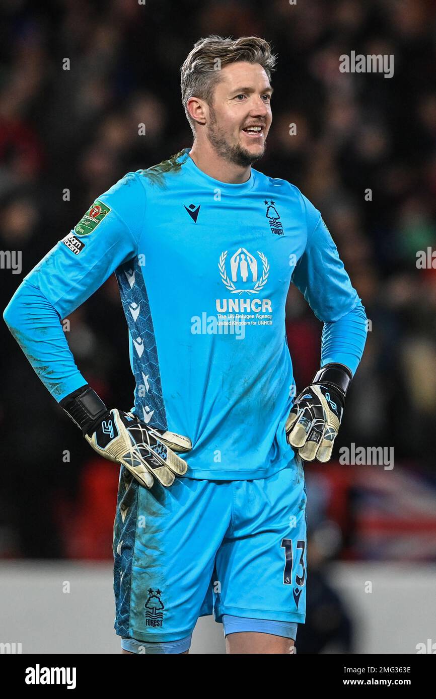 Wayne Hennessey #13 della Foresta di Nottingham durante la semifinale ...