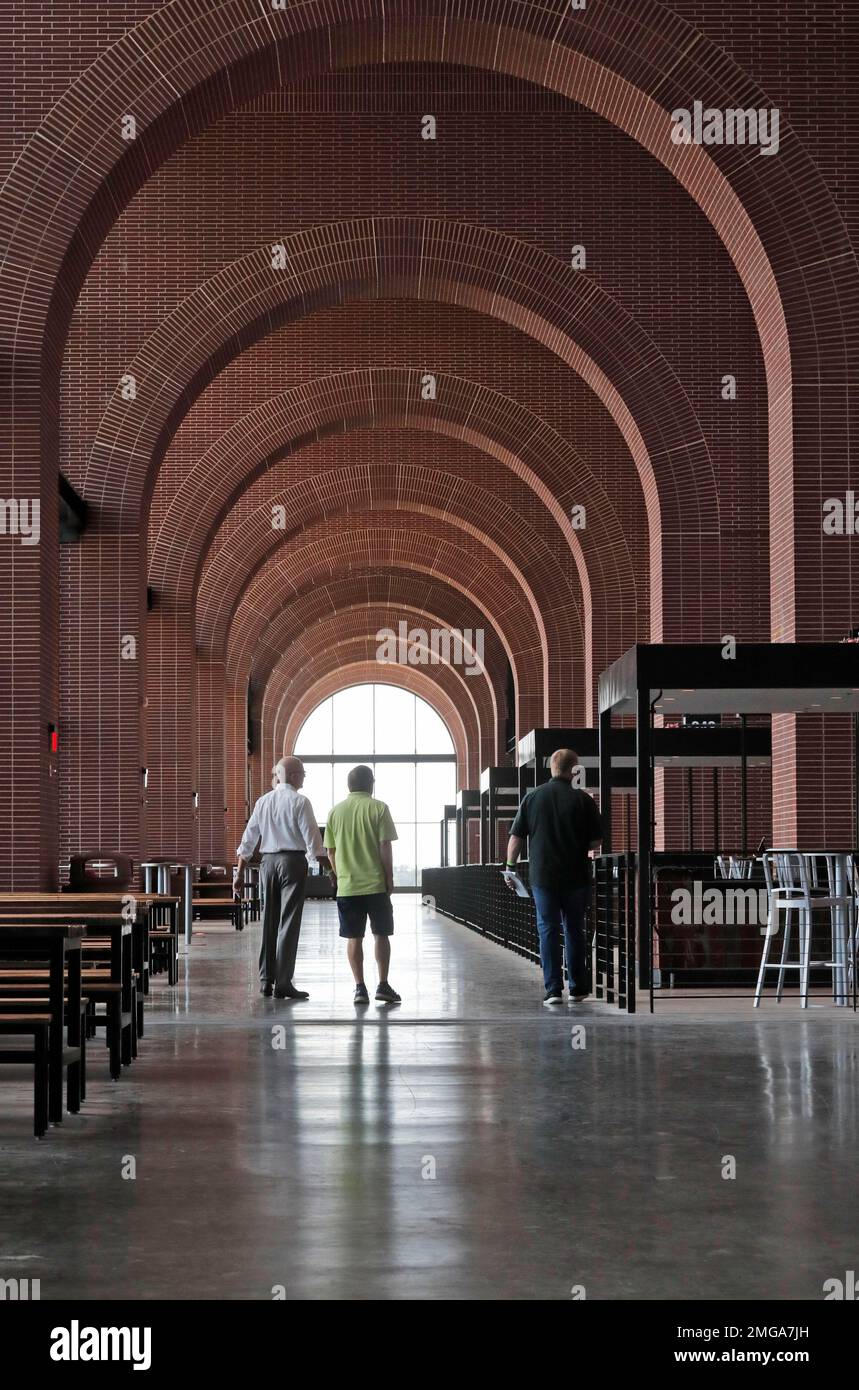 In this photo made Thursday, July 23, 2020, an view of the walkway ...