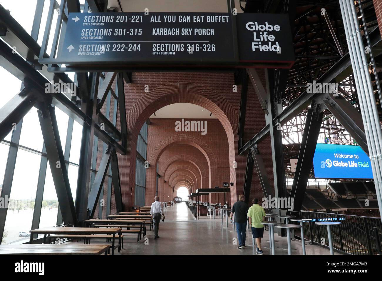 In this photo made Thursday, July 23, 2020, an view of the walkway is ...