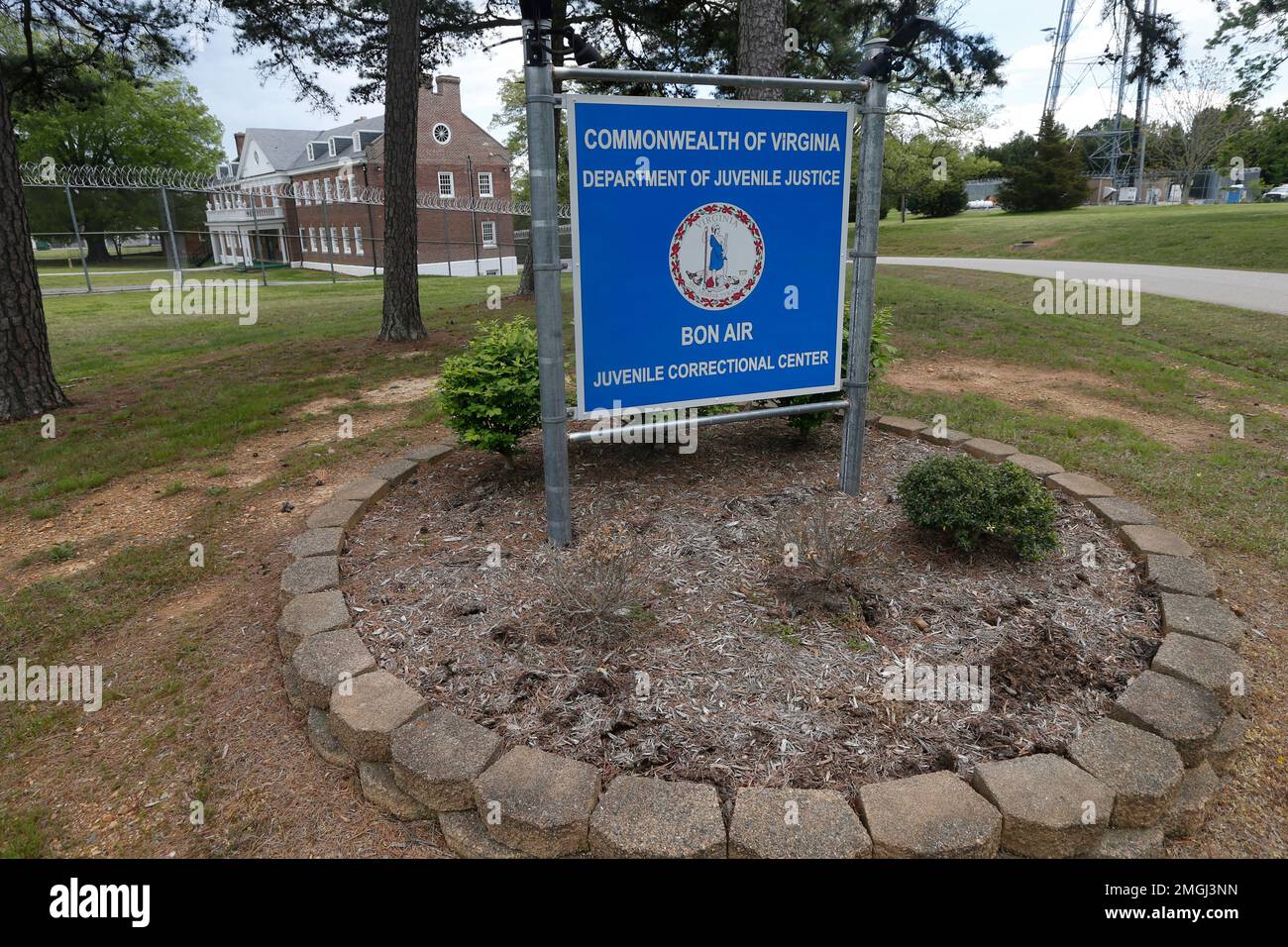 Security fences surround buildings at The Bon Air Juvenile Correctional ...