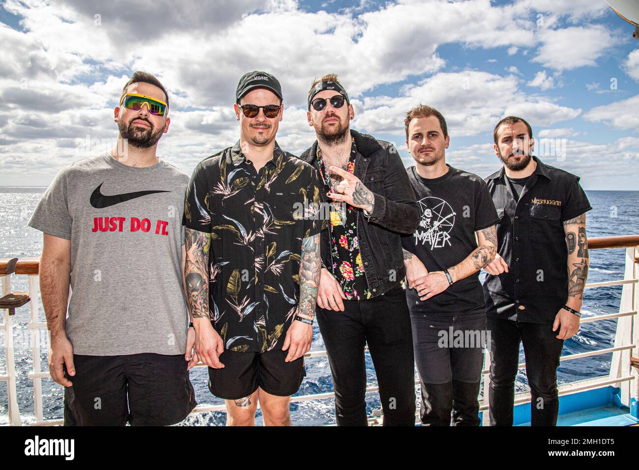 Taylor Lumley, from left, Kamron Bradbury, Caleb Shomo, Connor Denis ...