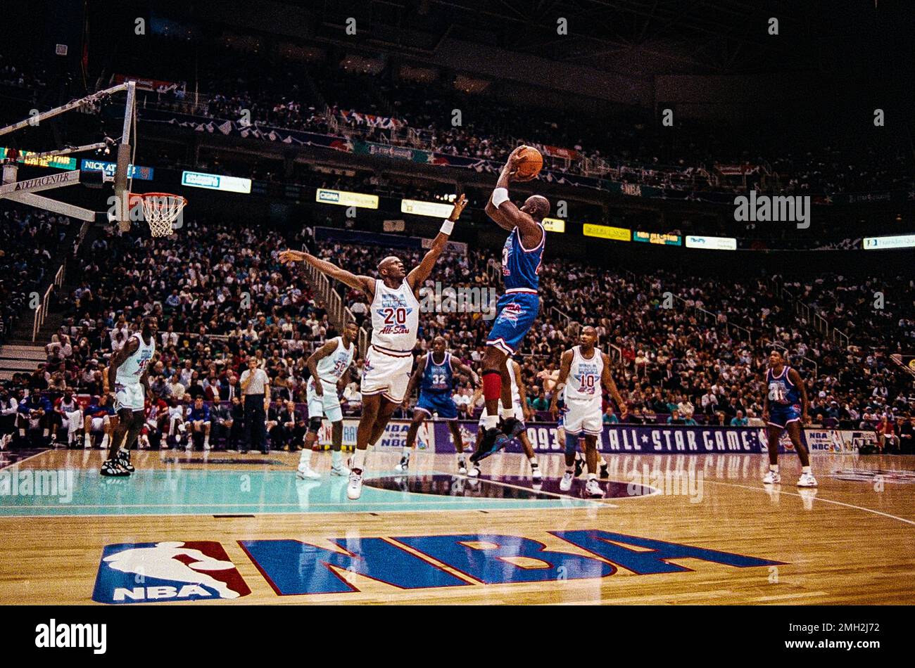 Michael Jordan, Chicago Bulls, 1993 NBA Allstar Game Foto stock - Alamy
