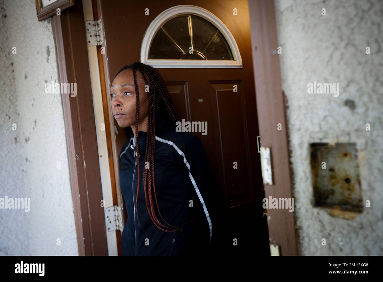 Latosha Evans, a friend of Myon Burrell who says she was with the ...