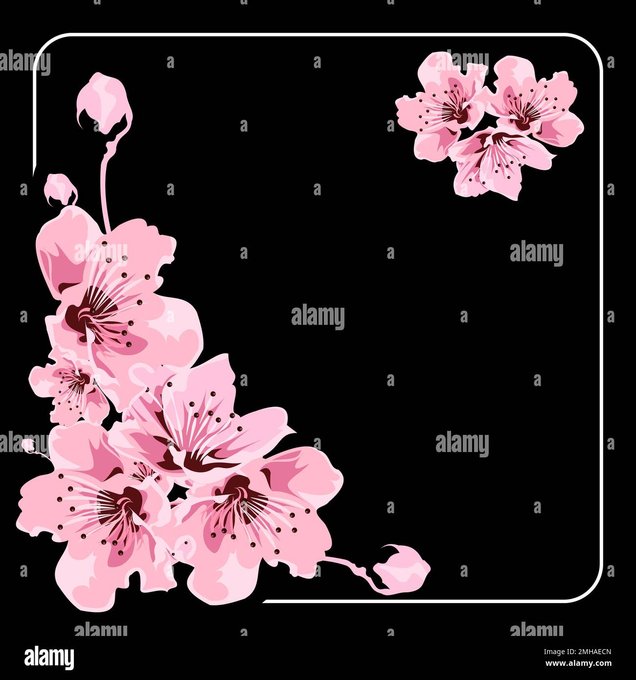 Cornice con rose rosa immagini e fotografie stock ad alta risoluzione ...