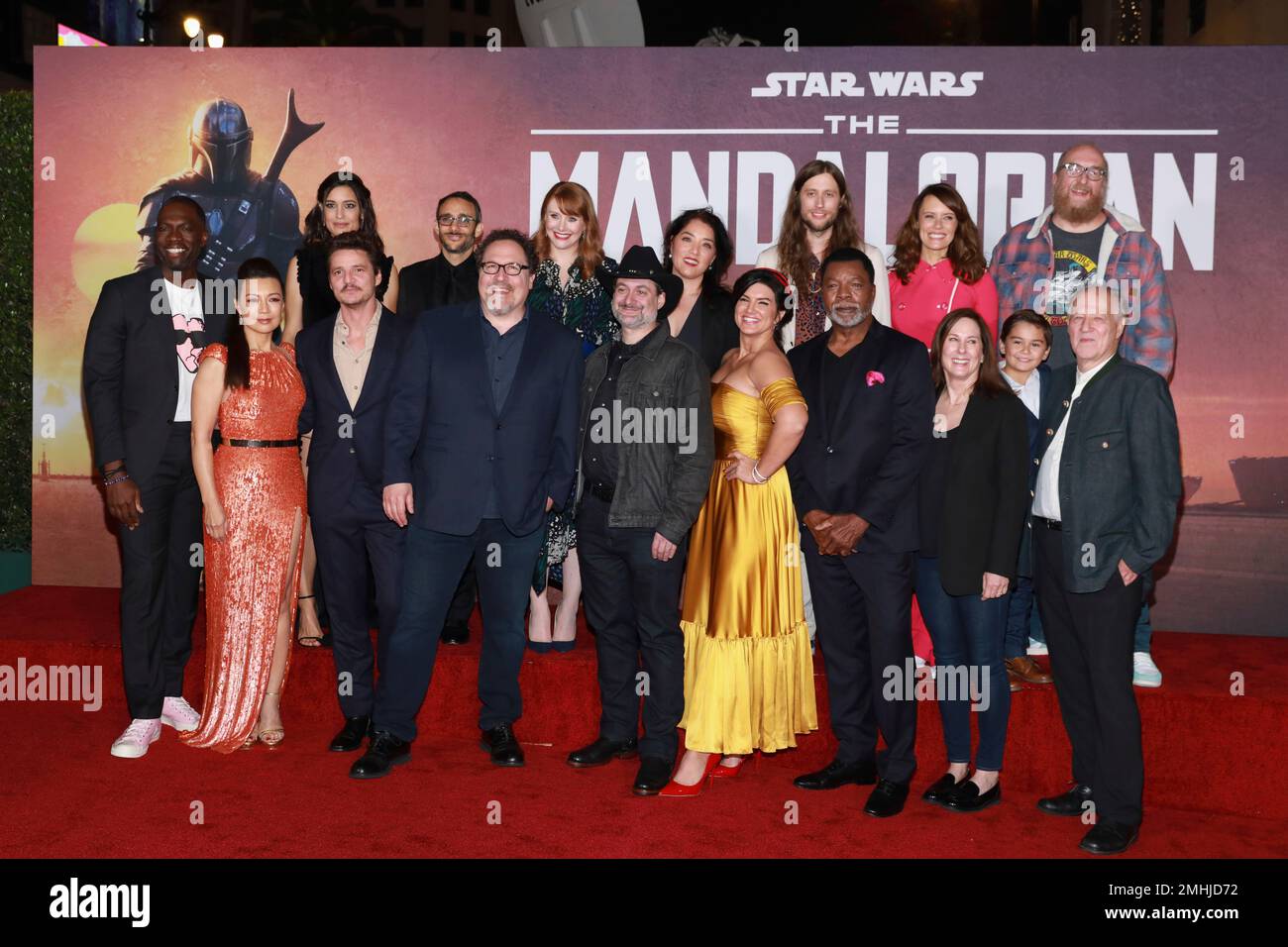 Rick Famuyiwa, from left, Ming-Na Wen, Julia Jones, Pedro Pascal, Omid ...