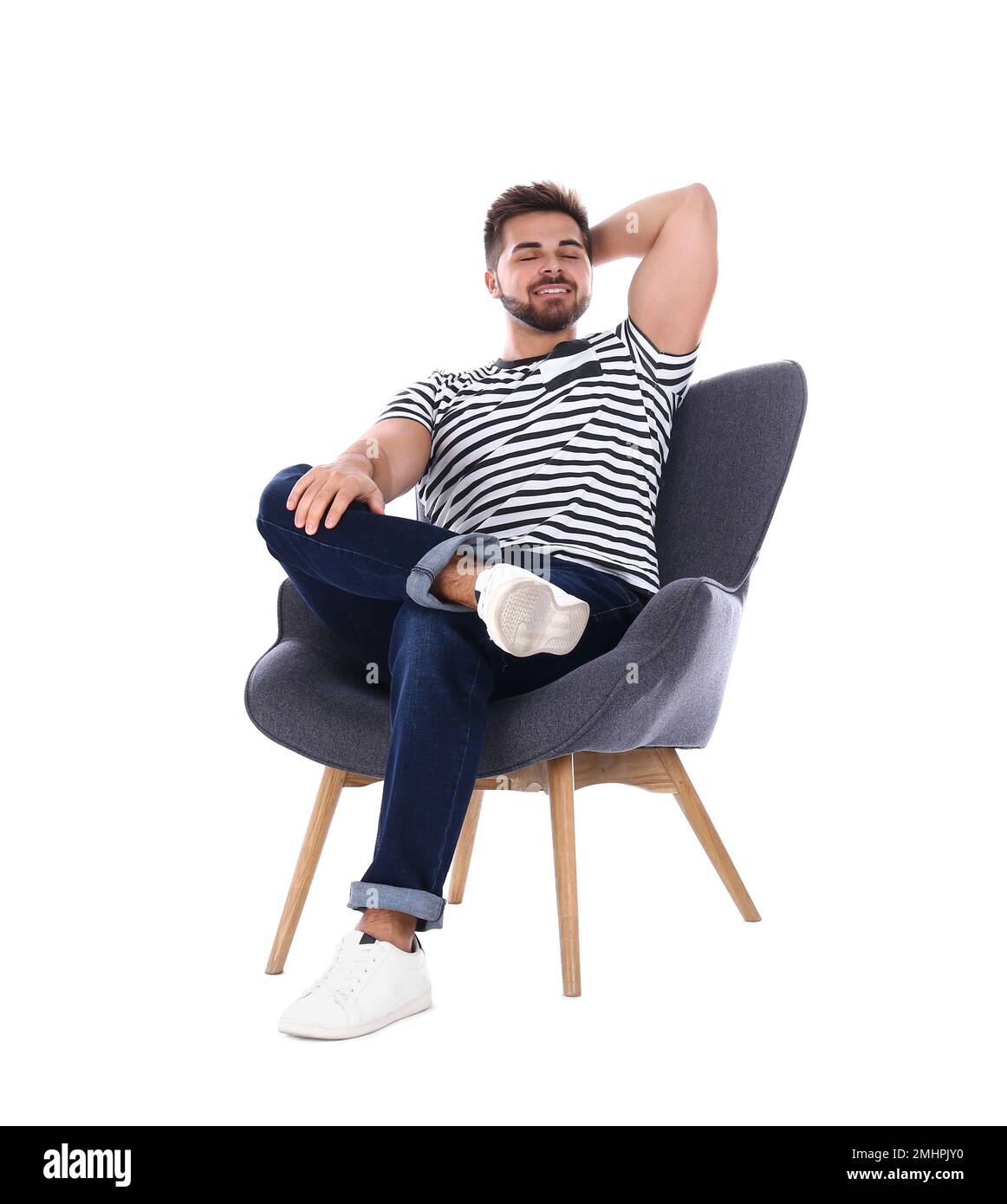 Giovane uomo seduto in poltrona immagini e fotografie stock ad alta ...