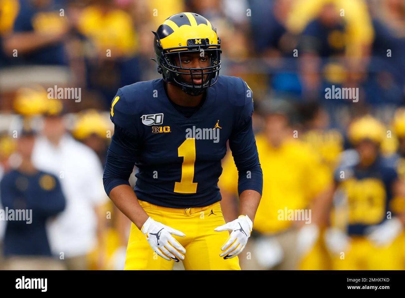 Michigan defensive back Ambry Thomas plays against Rutgers in the first ...