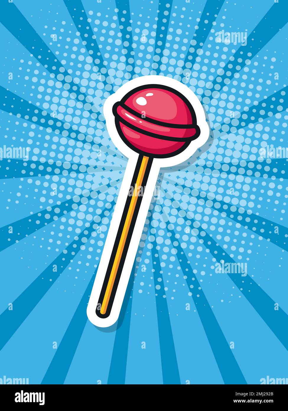 Lollipop candy cartoon illustration Immagini Vettoriali Stock - Alamy