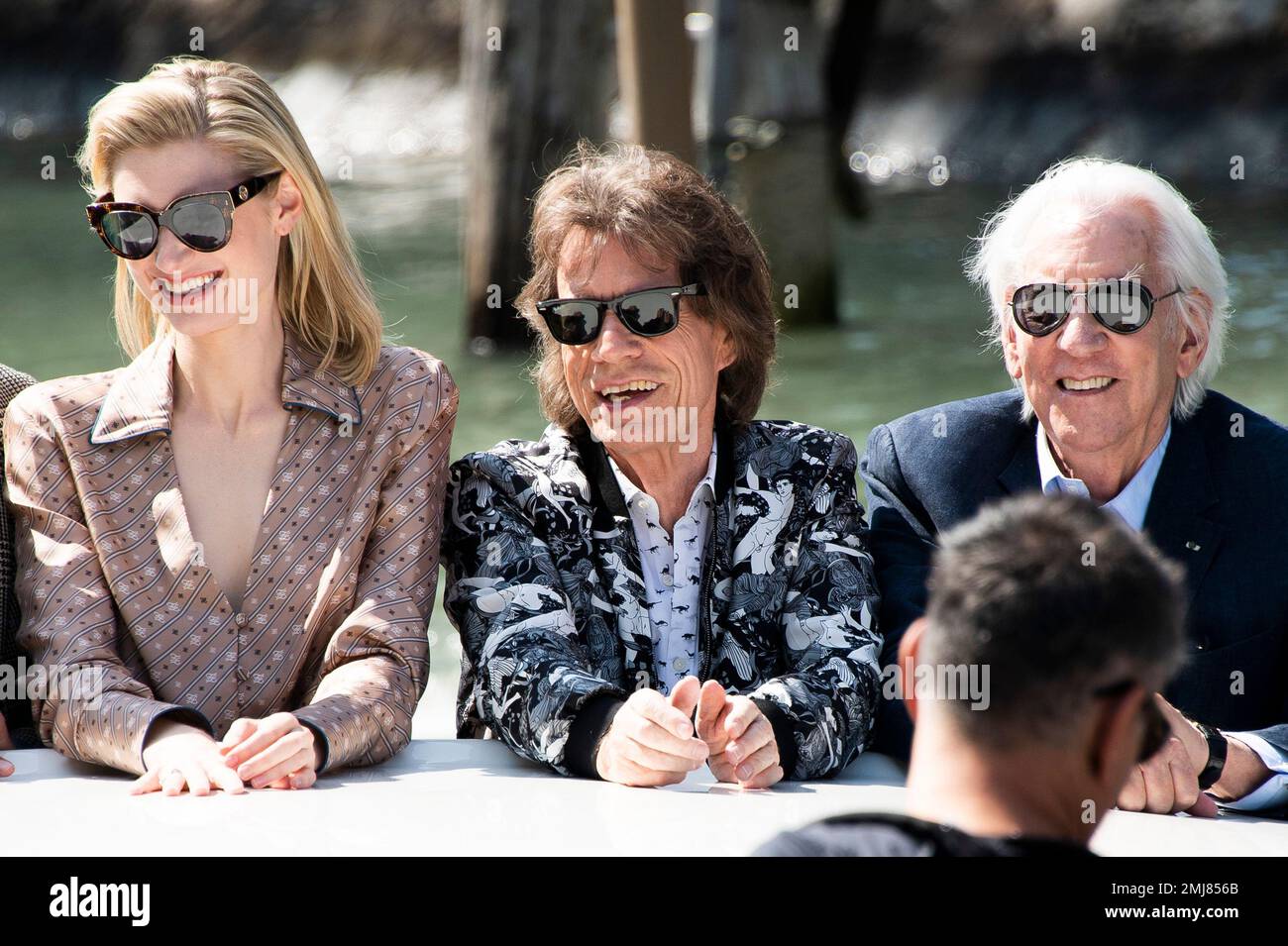 Actors Elizabeth Debicki, from left, Mick Jagger and Donald Sutherland ...