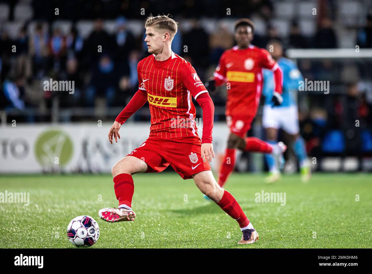 Malmö, Svezia. 27th, gennaio 2023. Ben Engdahl (2) del FC Nordsjaelland ...