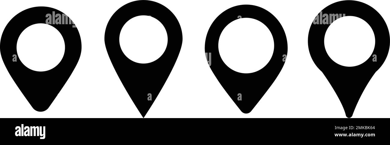 Icona Big Set Location. Simbolo pin della mappa. marcatore di ...