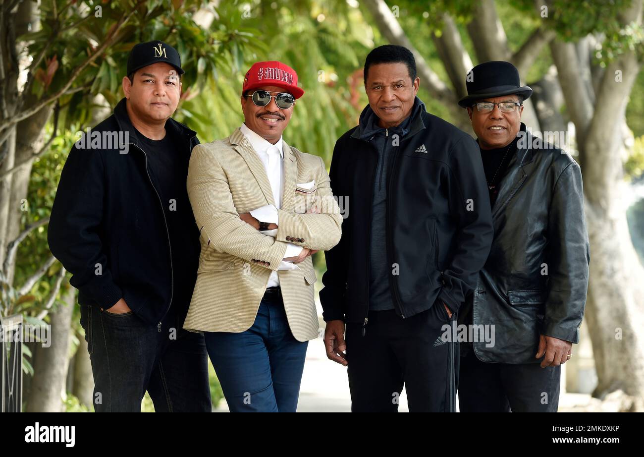 In this Tuesday, Feb. 26, 2019 photo, Marlon Jackson, second from left ...
