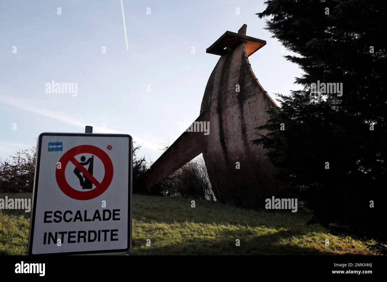 La Dame du Lac, a sculpture by Pierre Szekely is pictured in ...