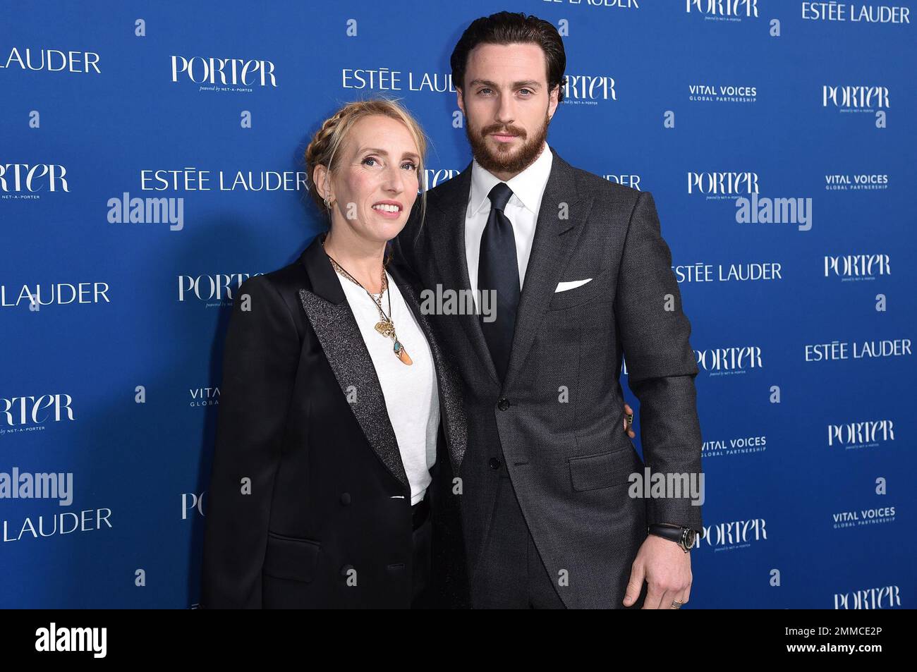Aaron Taylor-Johnson, left, and Sam Taylor-Johnson attend Porter's 3rd ...