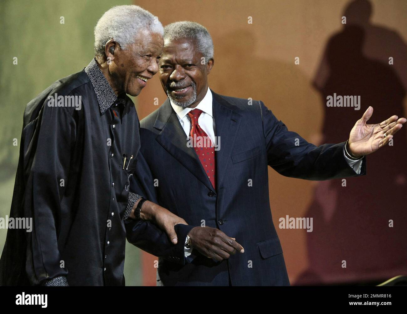 FILE - In this Sunday, July 22, 2007 file photo Nelson Mandela and ...