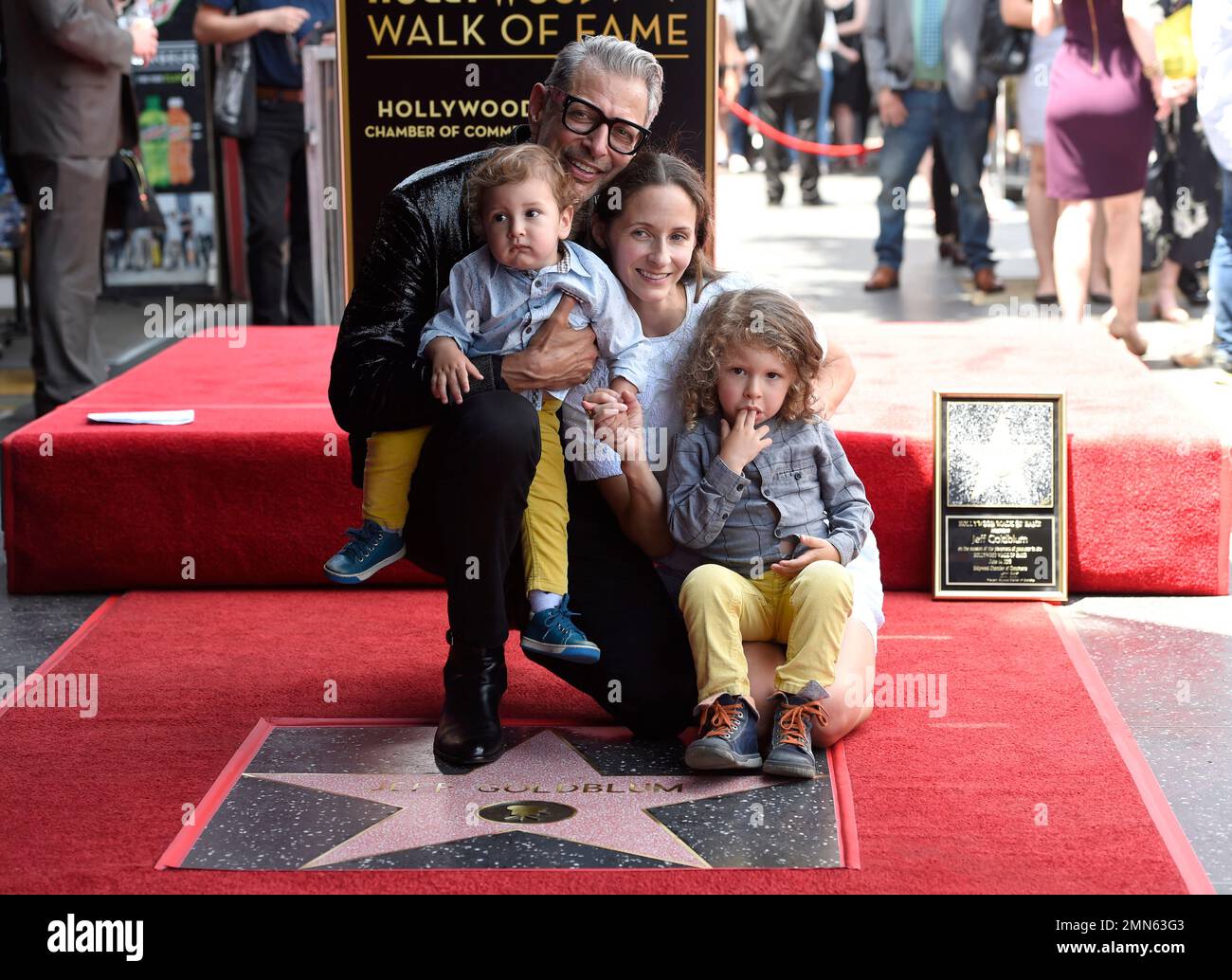 Actor Jeff Goldblum, background left, best known for his roles in "The ...
