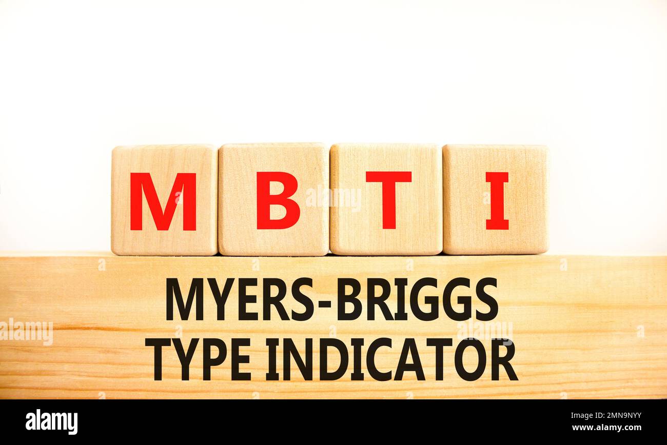 Simbolo indicatore tipo MBTI Myers Briggs. Concetto parole MBTI Myers ...