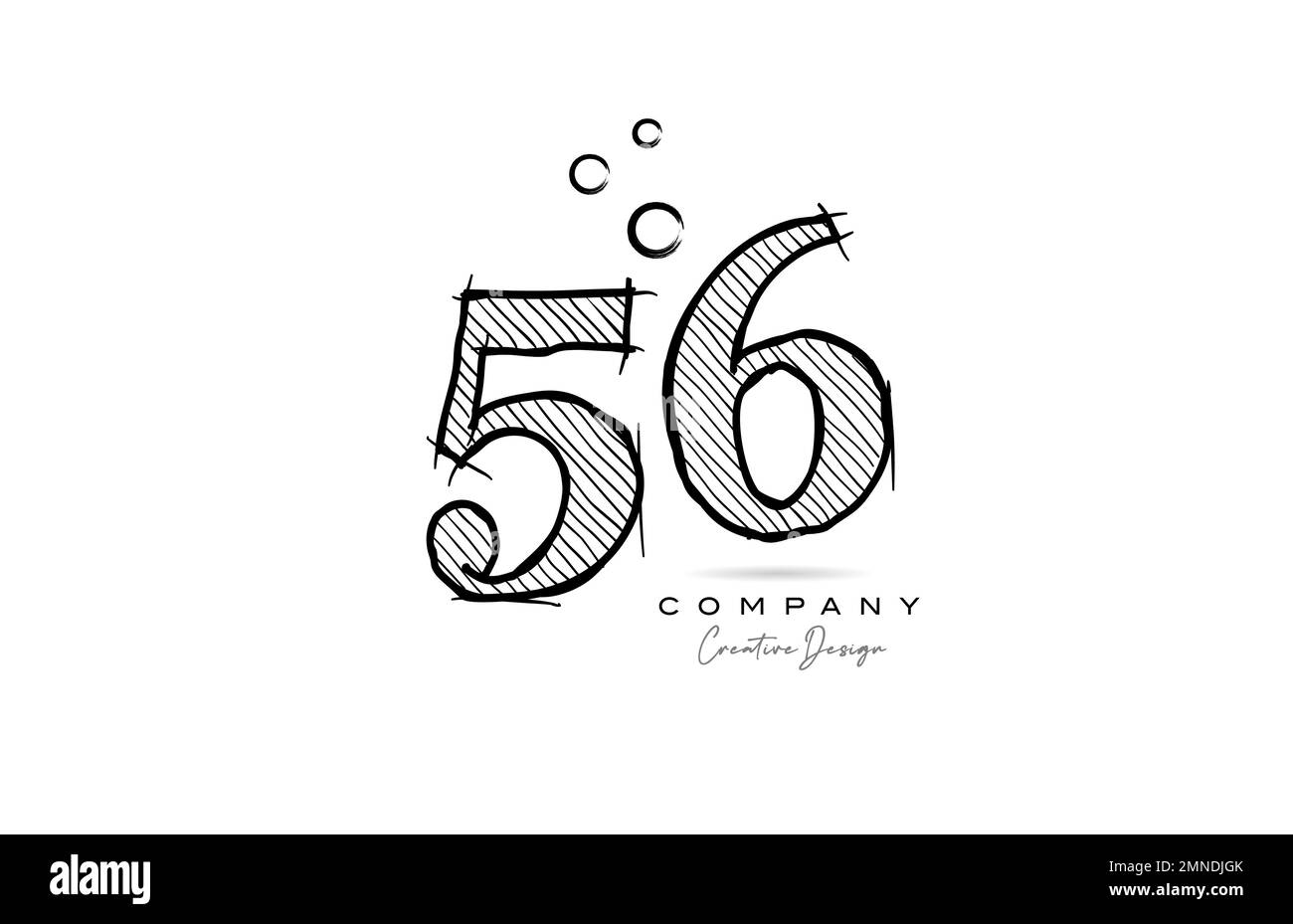 Number 56 logo Foto e Immagini Stock in Bianco e Nero - Alamy