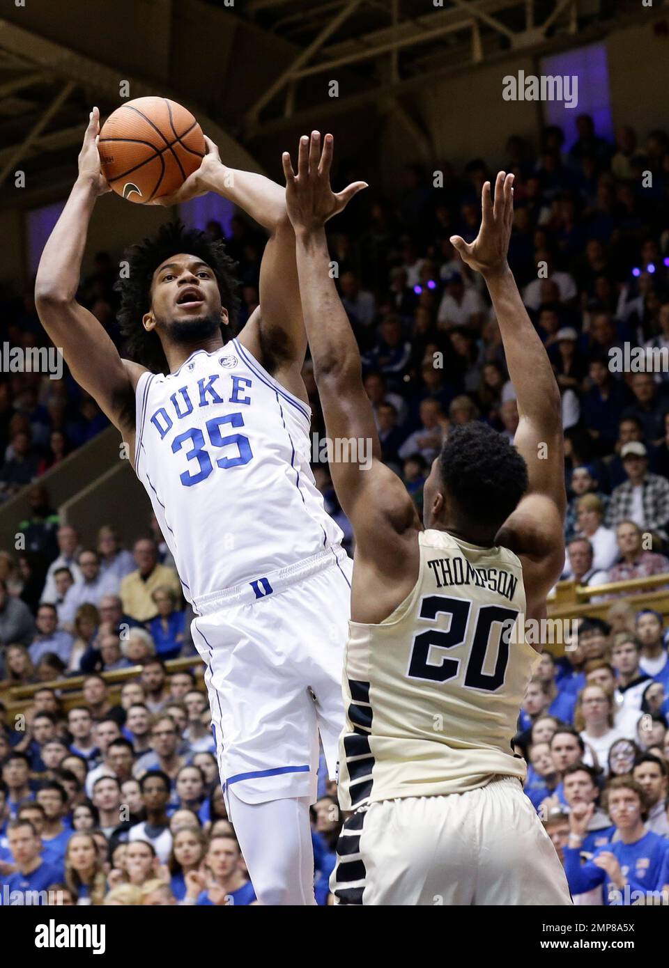 Duke's Marvin Bagley III (35) shoots while Wake Forest's Terrence ...