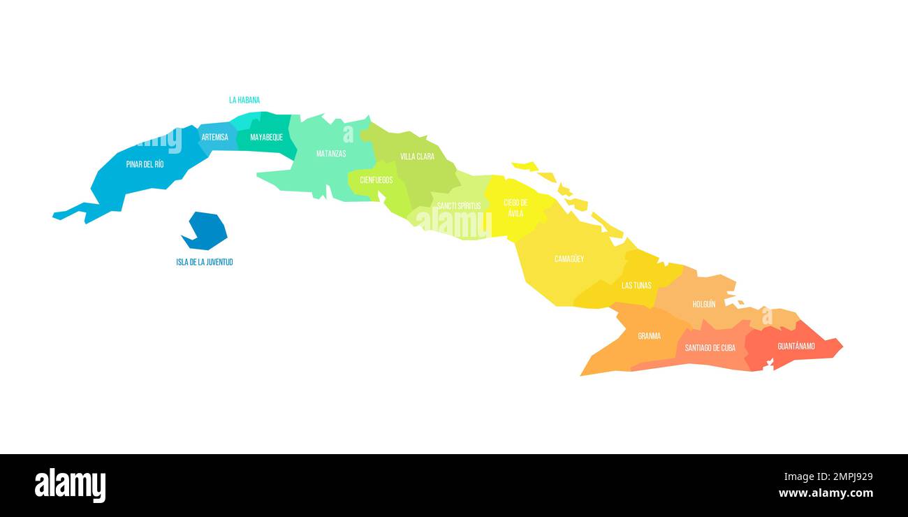Mapa de division politica de cuba immagini e fotografie stock ad alta ...