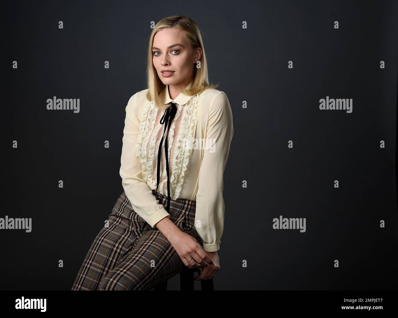 In this Dec. 5, 2017 photo, actress Margot Robbie, a cast member in the ...