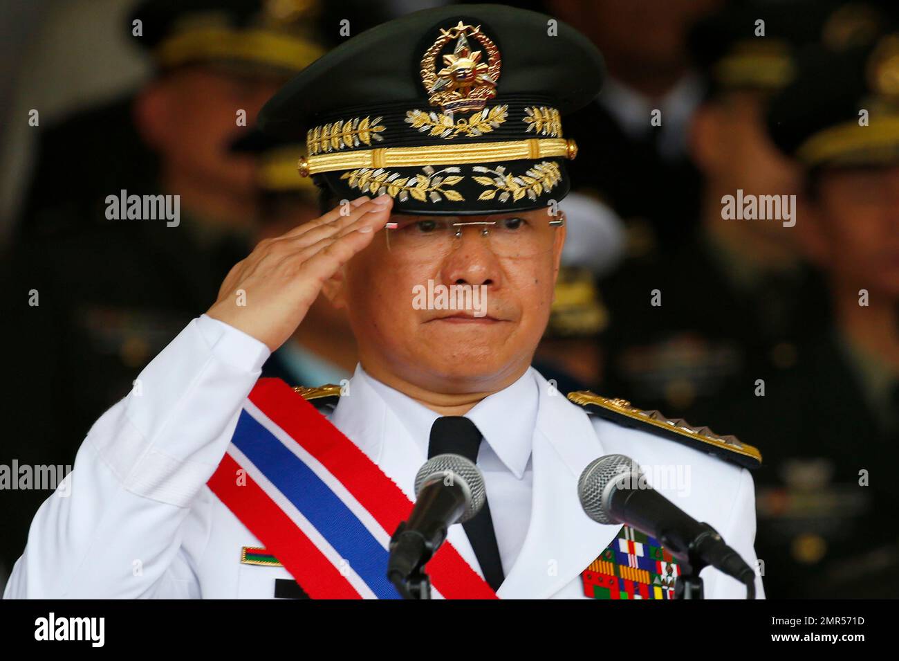 Retiring Philippine Armed Forces Chief Gen. Eduardo Ano salutes ...
