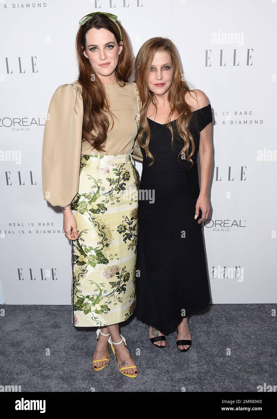 Riley Keough, left, and her mother Lisa Marie Presley arrive at the ...