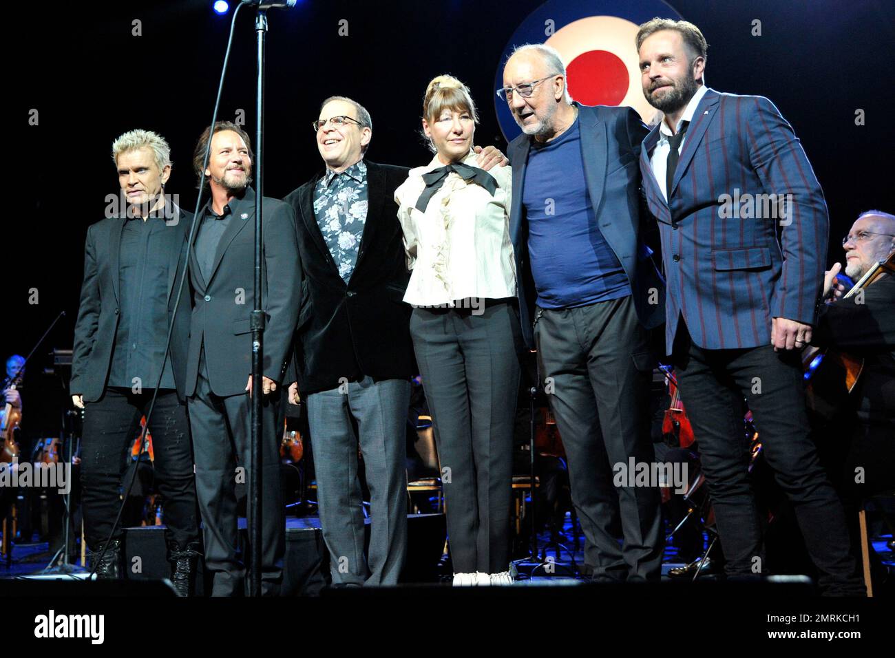 (from left) Billy Idol, Eddie Vedder, Robert Ziegler, Rachel Fuller ...