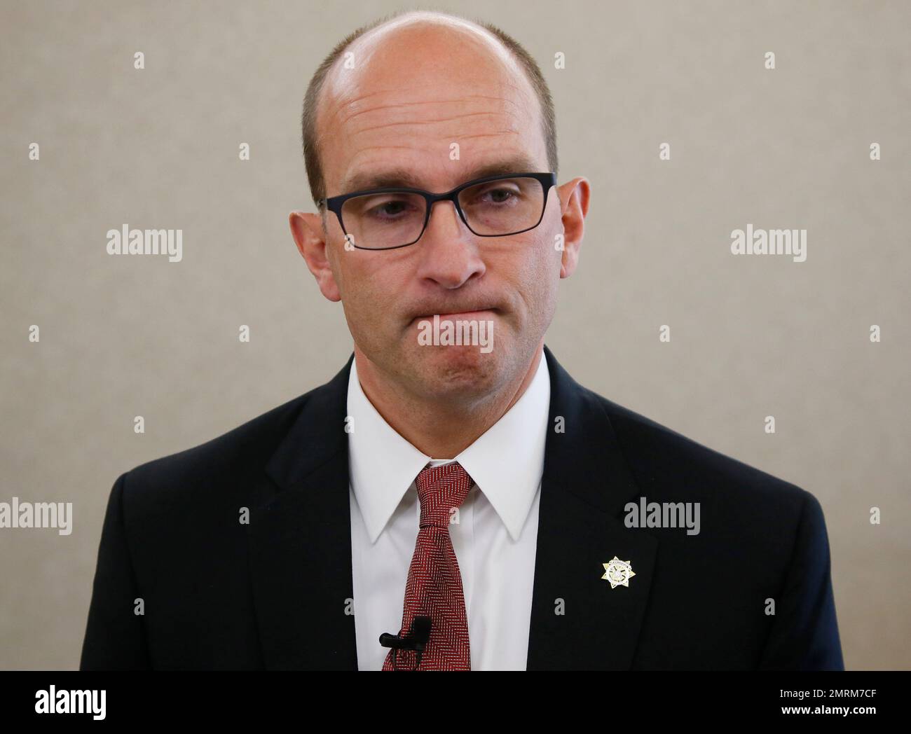 Greg Mashburn, Cleveland County District Attorney, talks with the media ...