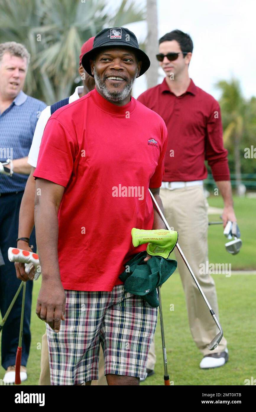 L'attore Samuel L. Jackson gioca nel torneo di golf di Michael Jordan ...