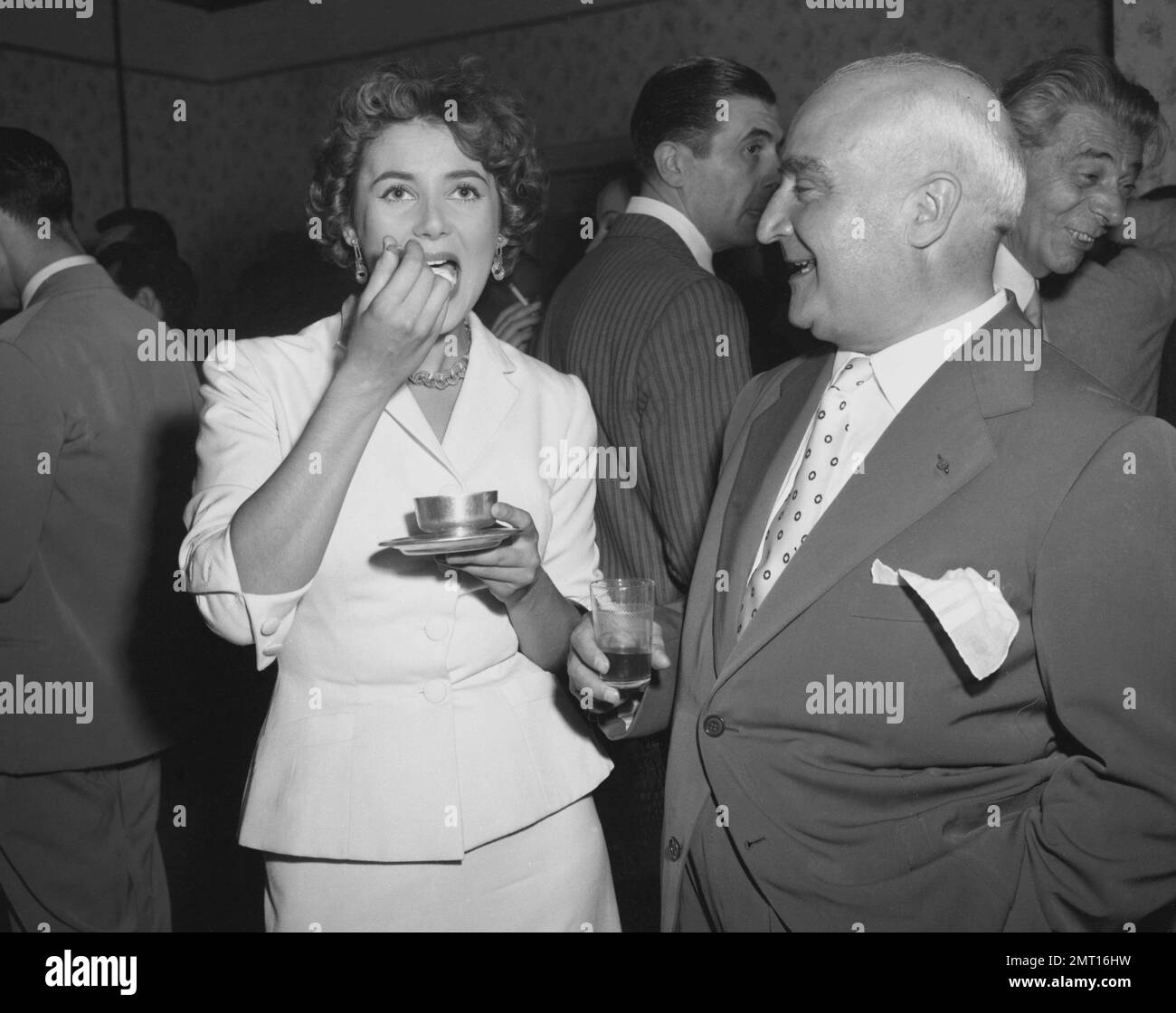 French film actress Myriam Bru and Italian publisher and film producer ...