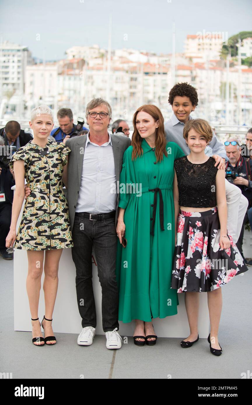 From left, actress Michelle Williams, director Todd Haynes, actress Julianne Moore, actor Jaden ...