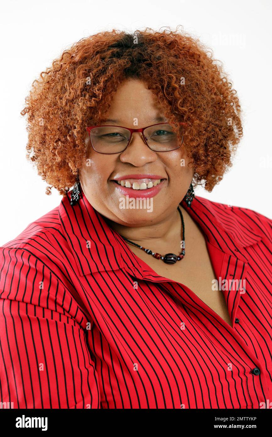 Amanda Barrett poses for a photo at The Associated Press headquarters ...