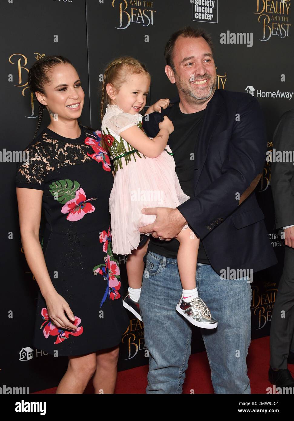 Trey Parker, left, and Boogie Tillmon and their daughter attend a ...