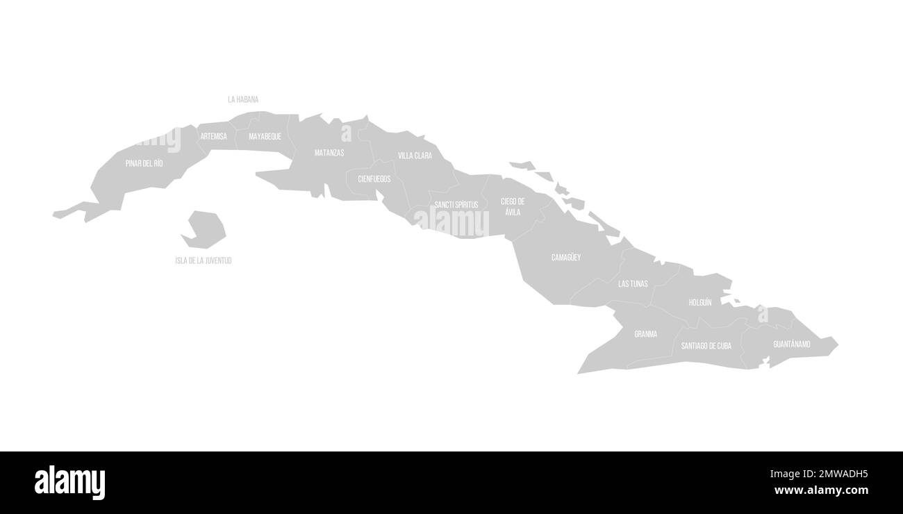 Mapa de division politica de cuba immagini e fotografie stock ad alta ...