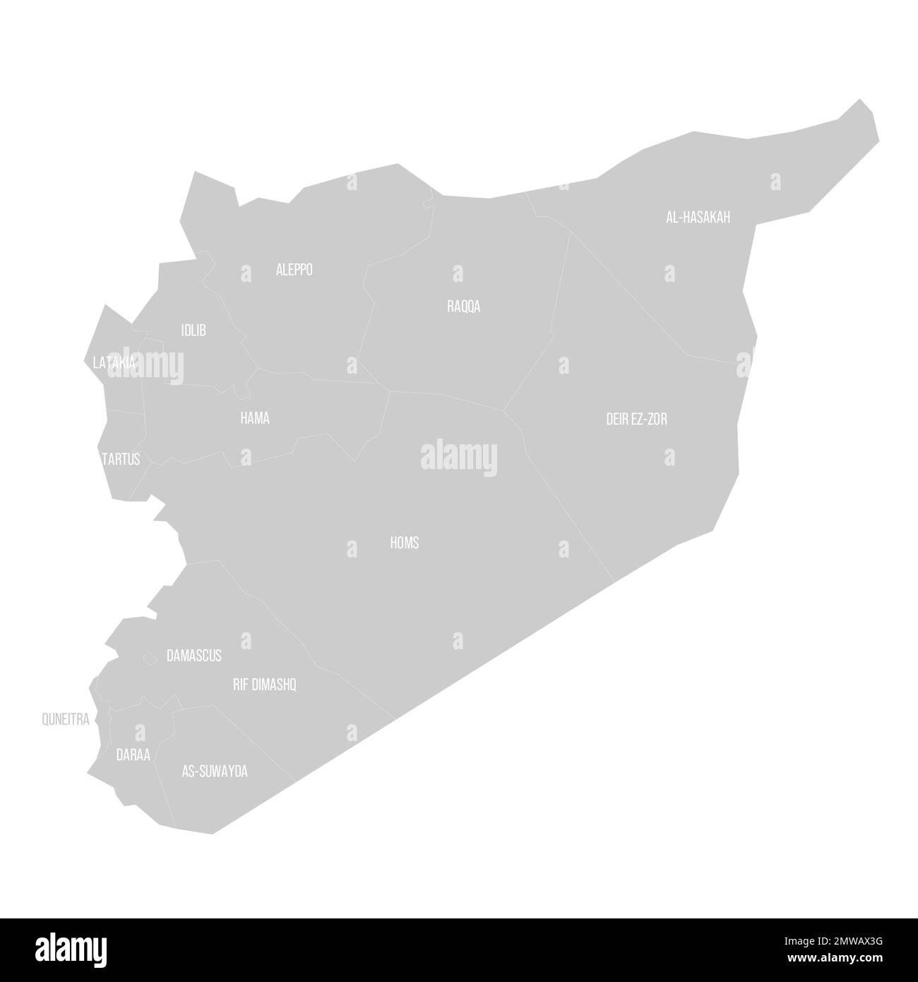 Syria political map political map Foto e Immagini Stock in Bianco e ...