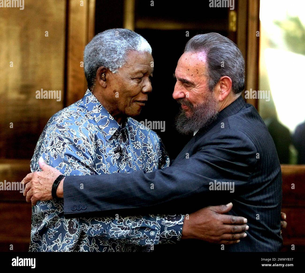 FILE- In this Sept. 2, 2001, file photo, former South African President ...