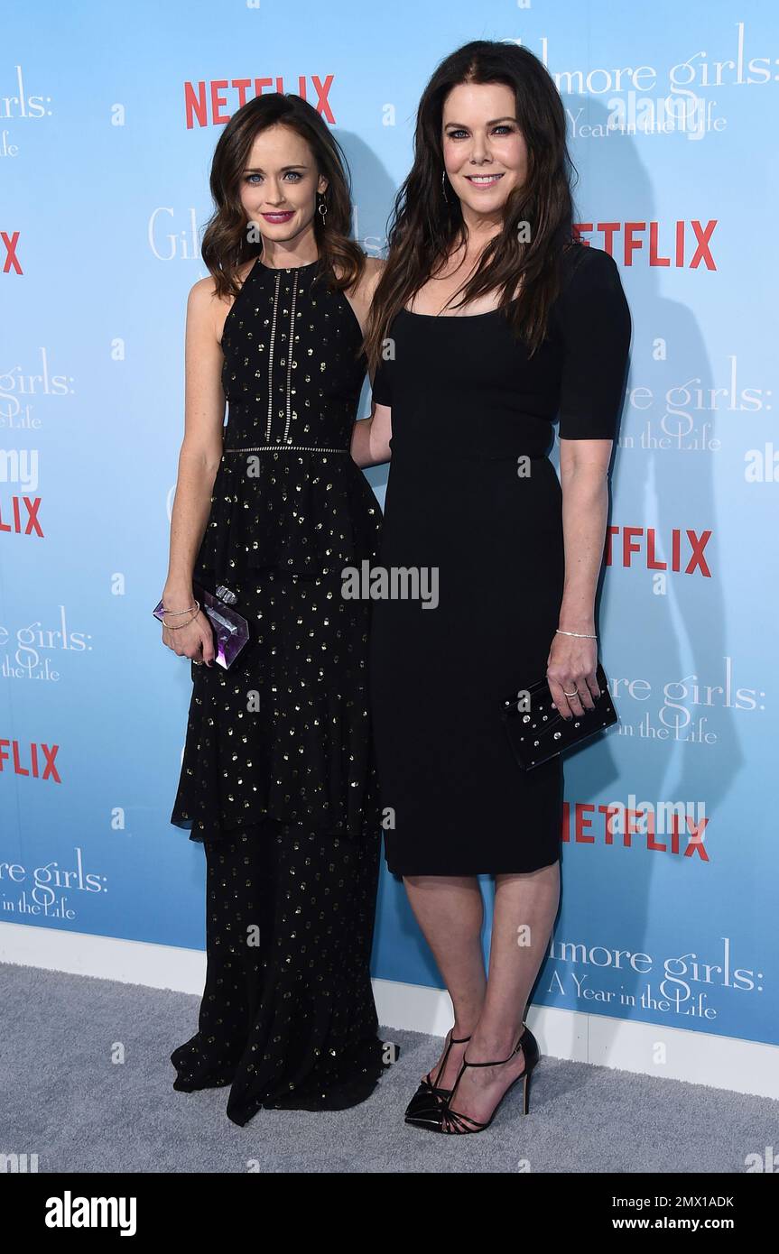 Alexis Bledel and Lauren Graham arrive at the premiere of "Gilmore ...