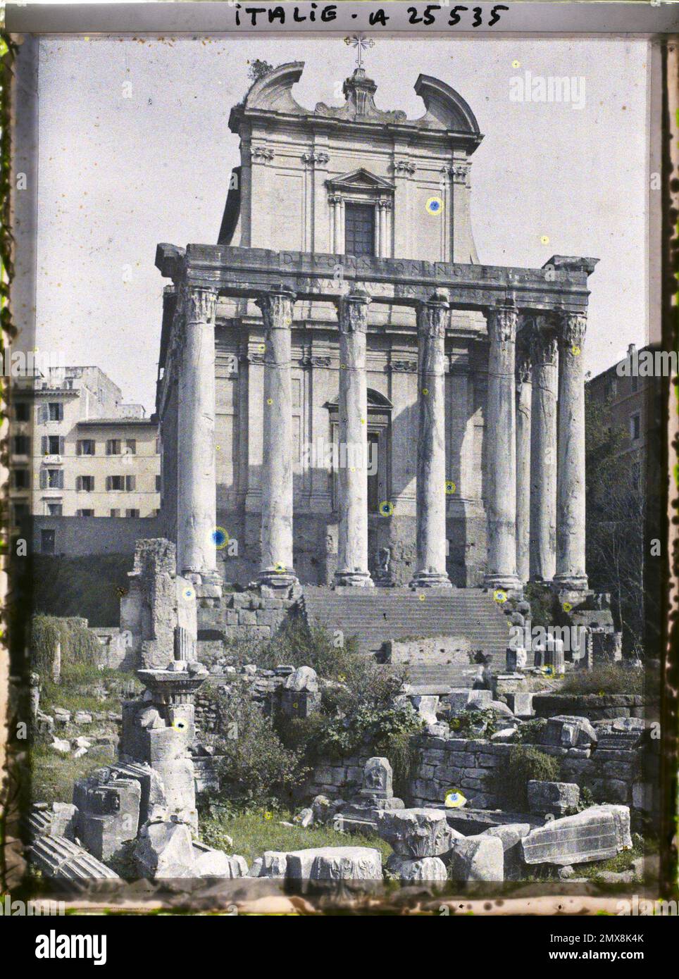 Roma, Italia Foro Romano, Antonin e Tempio Faustine , 1921 Cap Martin ...