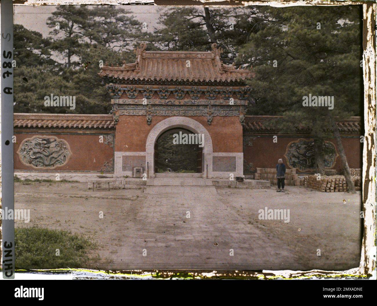 Dintorni di Moukden, Cina Zhaoling ('tomba luminosa'), chiamato anche ...